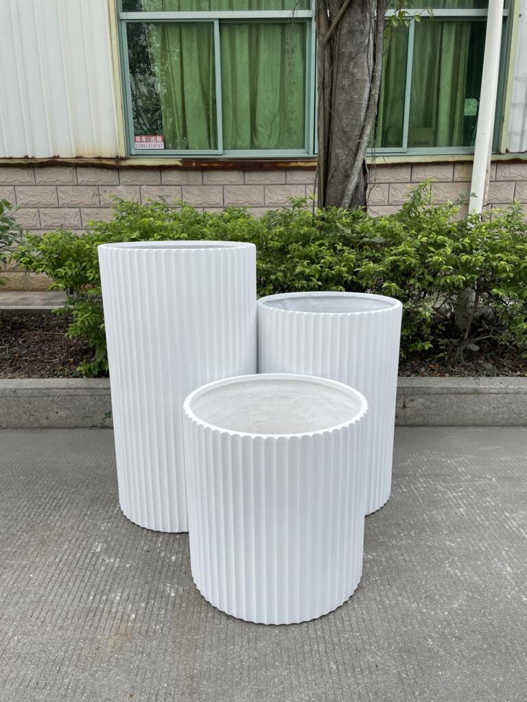 Fluted Ribbed Garden Pots